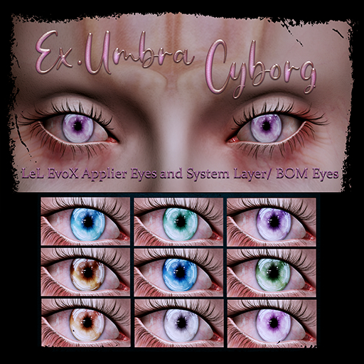 Second Life Marketplace - Ex.Umbra EvoX Cyborg Eyes DEMO